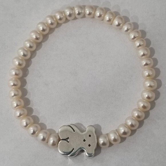 Tous | Jewelry | Tous Pearls Sweet Dolls Bracelet With Silver Bear ...